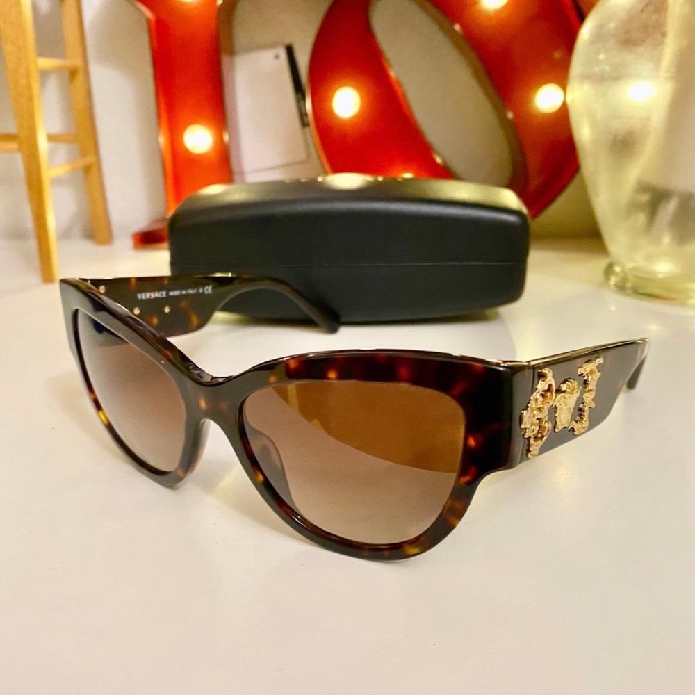 Versace Rock Icon 3d Medusa Tribal Logo Sunglasses - Gem